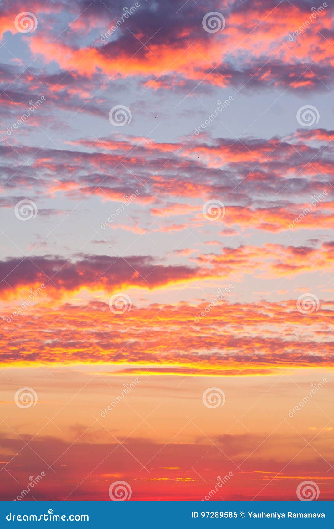 Sunset sky with clouds stock photo. Image of heaven, sunrise - 97289586