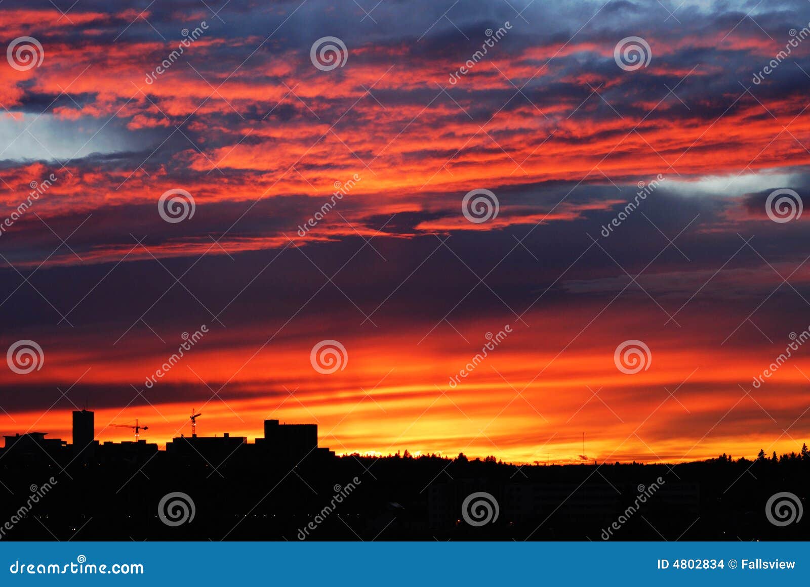 Sunset Sky and Clouds in Edmonton Stock Photo - Image of scenery ...