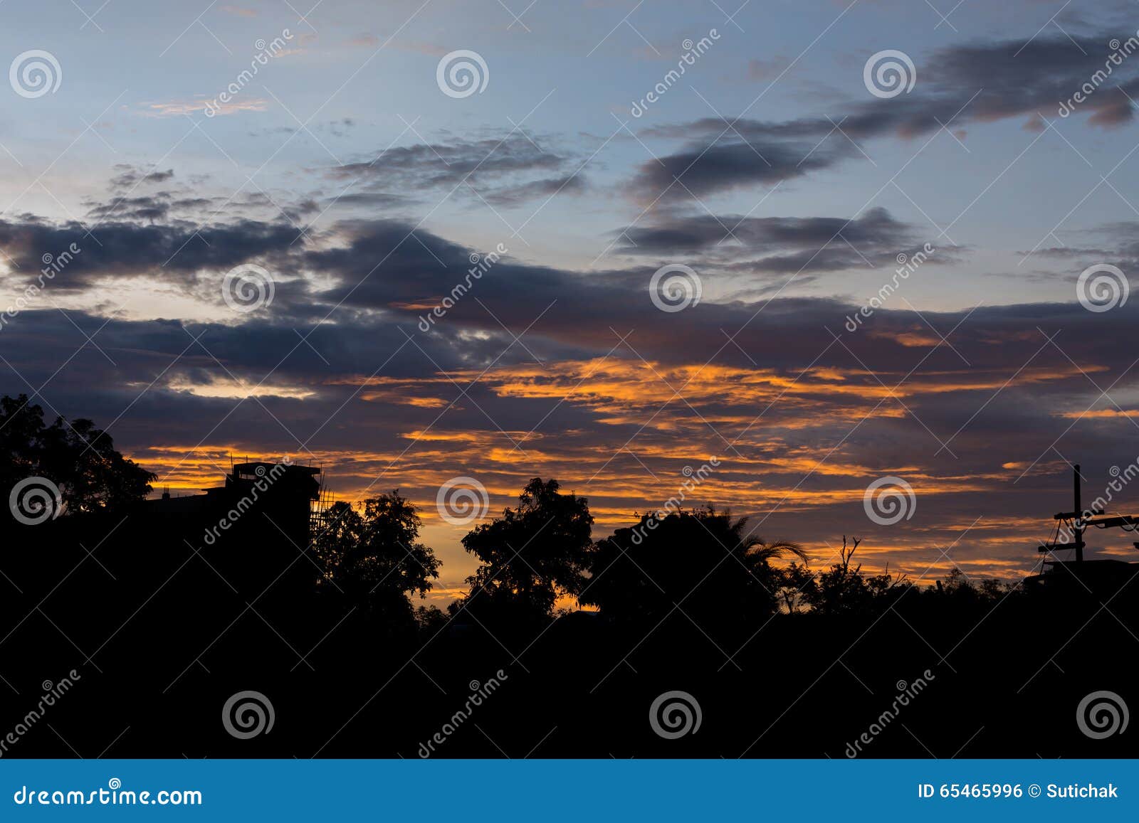 Sunset Sky Dramatic Background, Colorful Twilight Sky Stock Photo ...