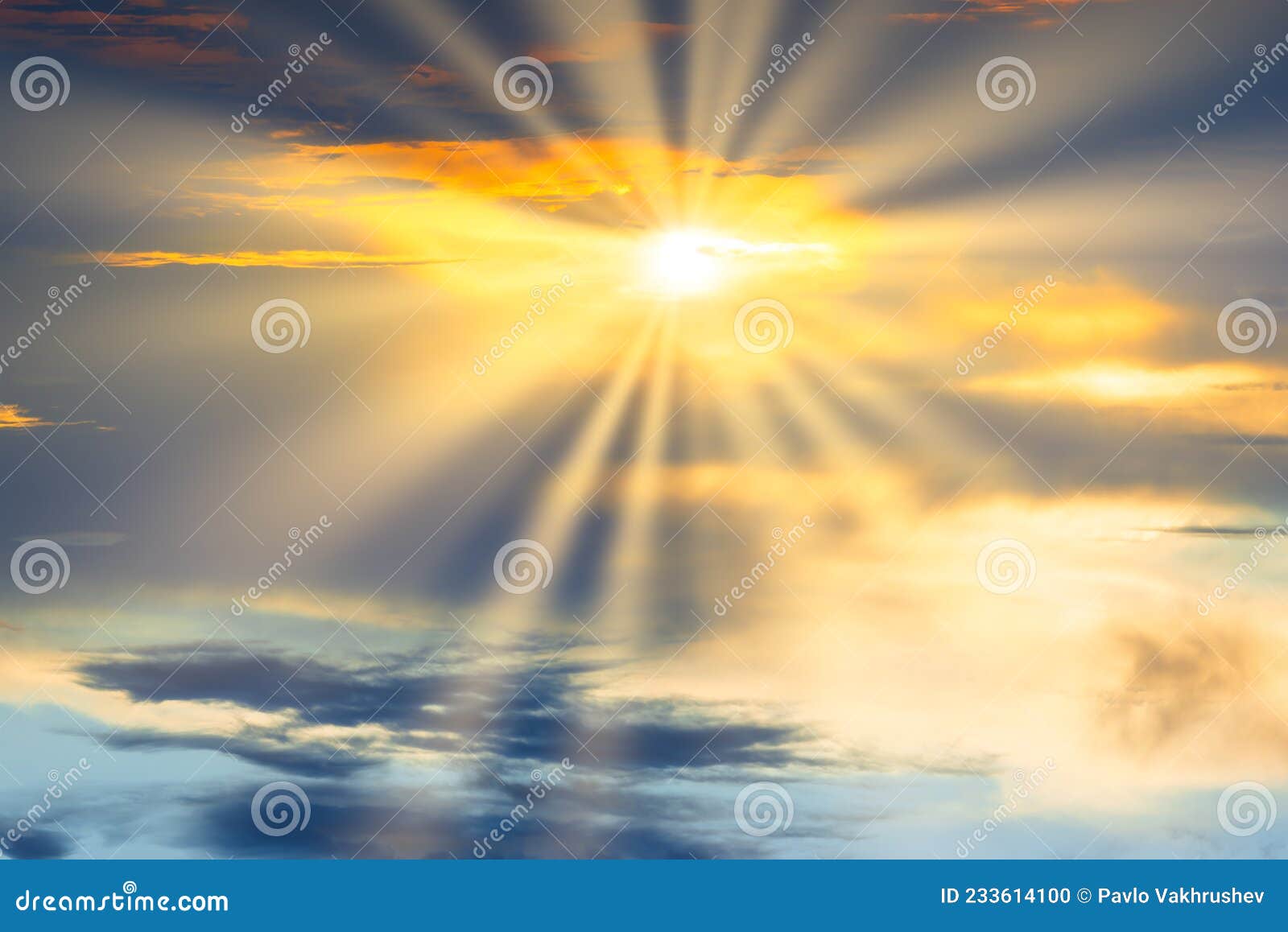Sunset Sky with Dramatic Clouds Stock Photo - Image of dusk, scene ...