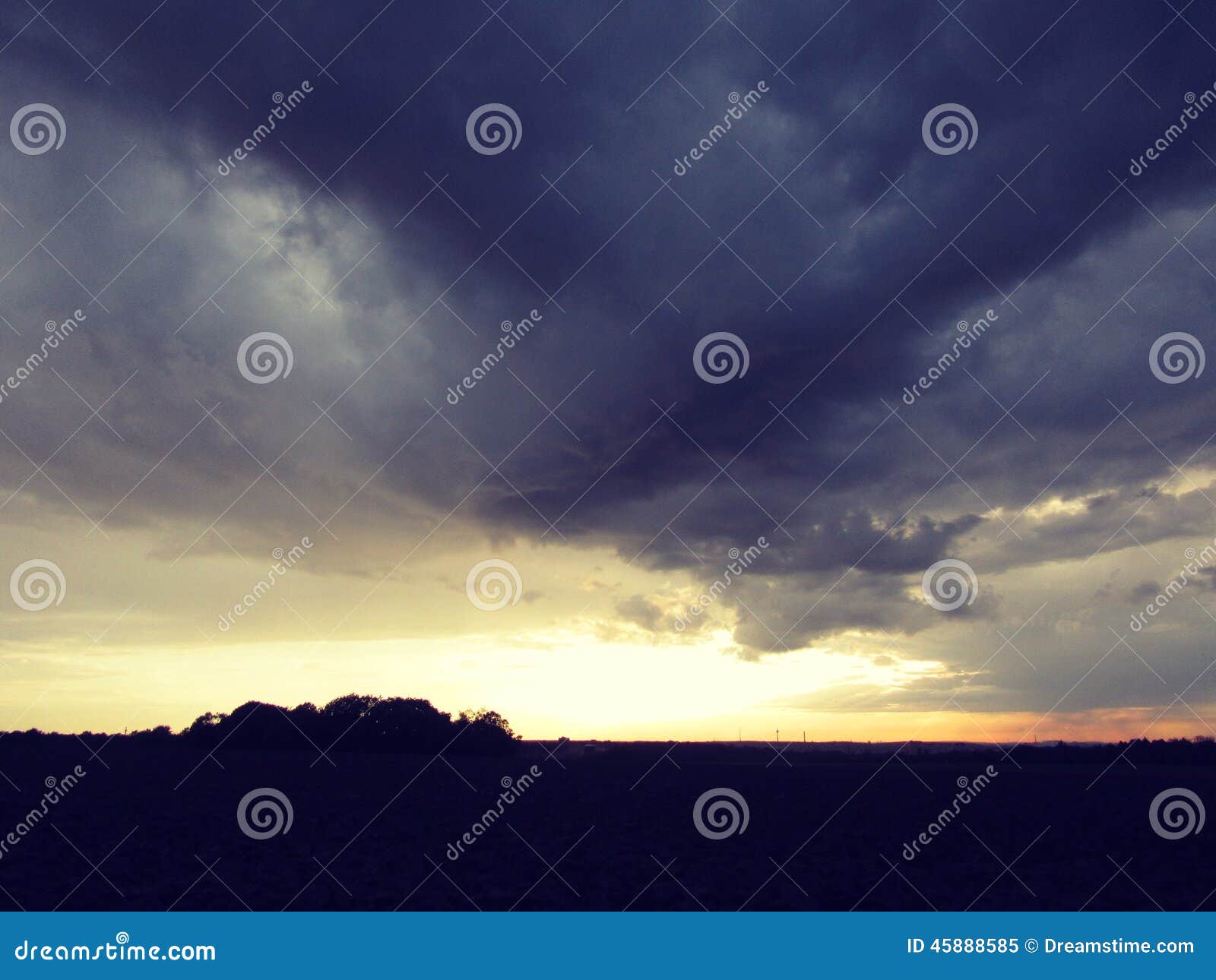Sunset sky Germany editorial image. Image of clouds, view - 45888585
