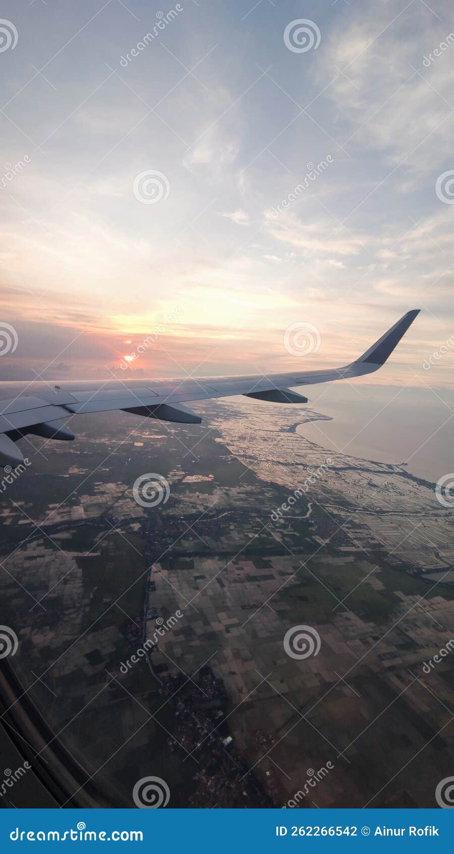 Sunset Sky of Jakarta on a Flight in the Afternoon Horizon Stock Photo ...