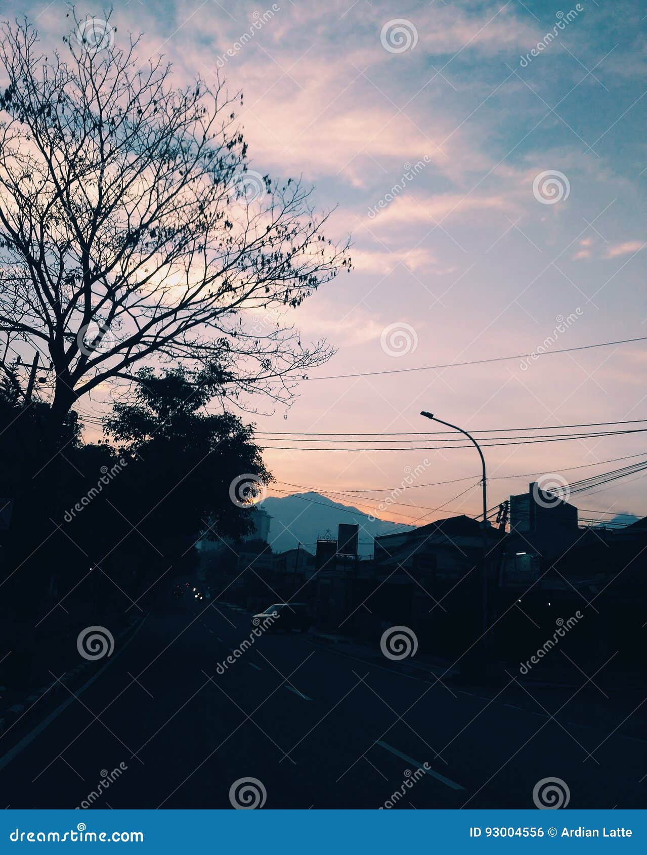 Sunset sky lanscape stock photo. Image of sunset, evening - 93004556