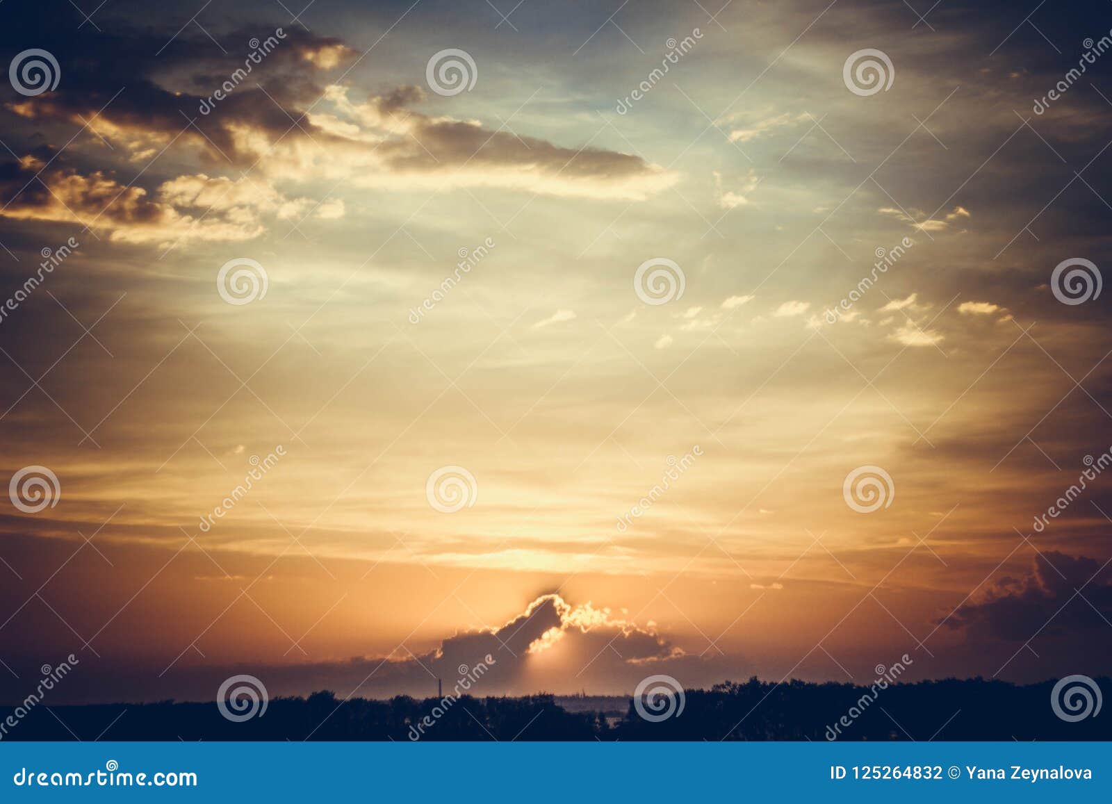 Sunset. the Sky Lit by a Glow Stock Photo - Image of beauty, unusual ...
