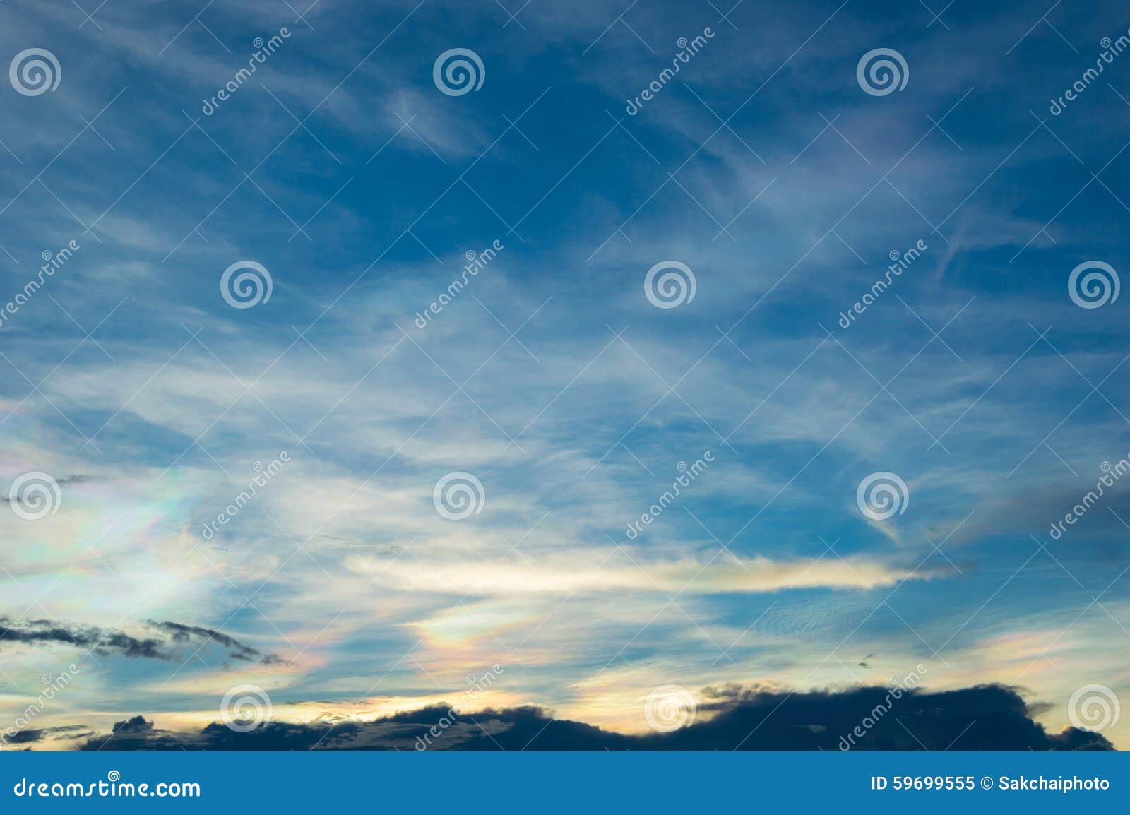 Sunset Sky with Multicolor Cloud Stock Image - Image of multicolor ...