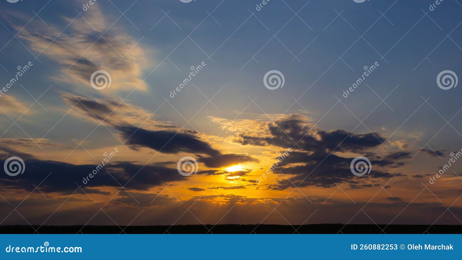 Sunset Sky with Multicolor Clouds. Dramatic Twilight Sky Background ... Sunset Sky with Multicolor Clouds. Dramatic Twilight Sky Background ...