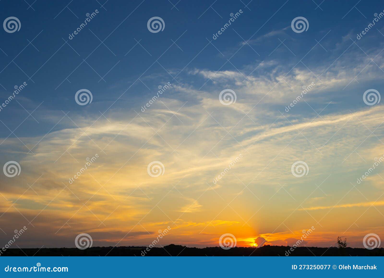 Sunset Sky with Multicolor Clouds. Dramatic Twilight Sky Background ...