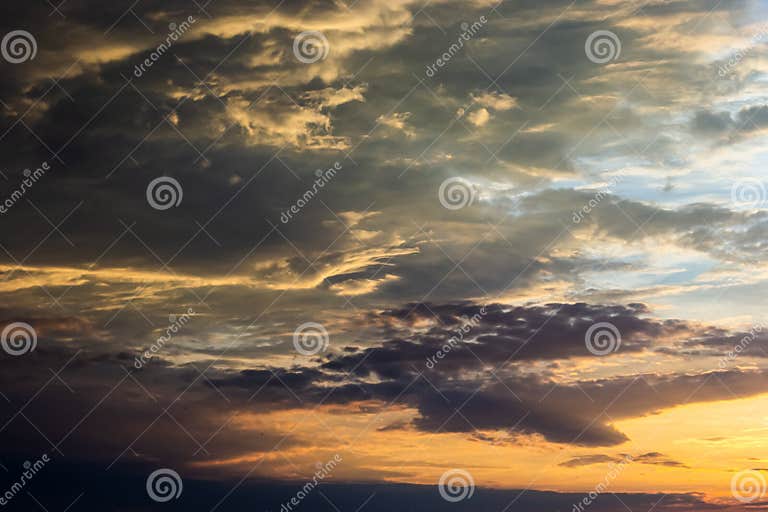 Sunset Sky with Multicolor Clouds. Dramatic Twilight Sky Background ... Sunset Sky with Multicolor Clouds. Dramatic Twilight Sky Background ...