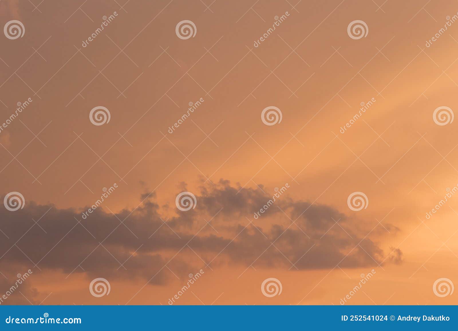 Sunset Sky Orange Yellow Color Clouds Background Nature in the Evening ...