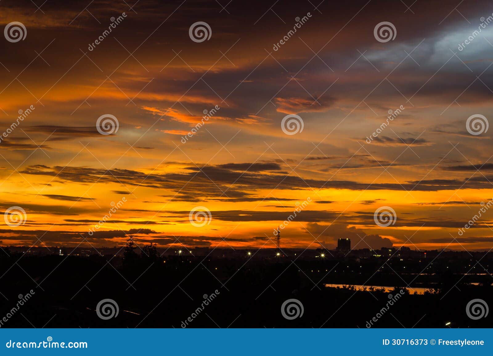 Sunset sky stock image. Image of idyllic, heat, orange - 30716373