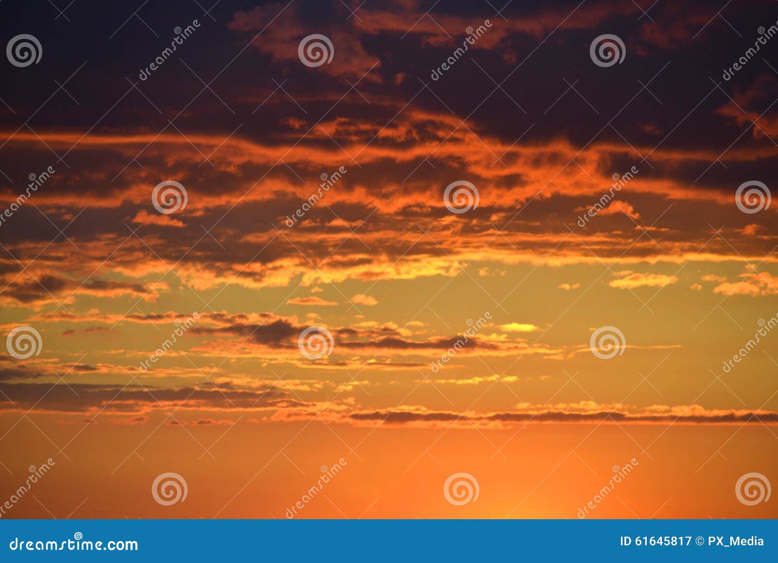 Sunset sky stock image. Image of sunset, horizontal, evening - 61645817