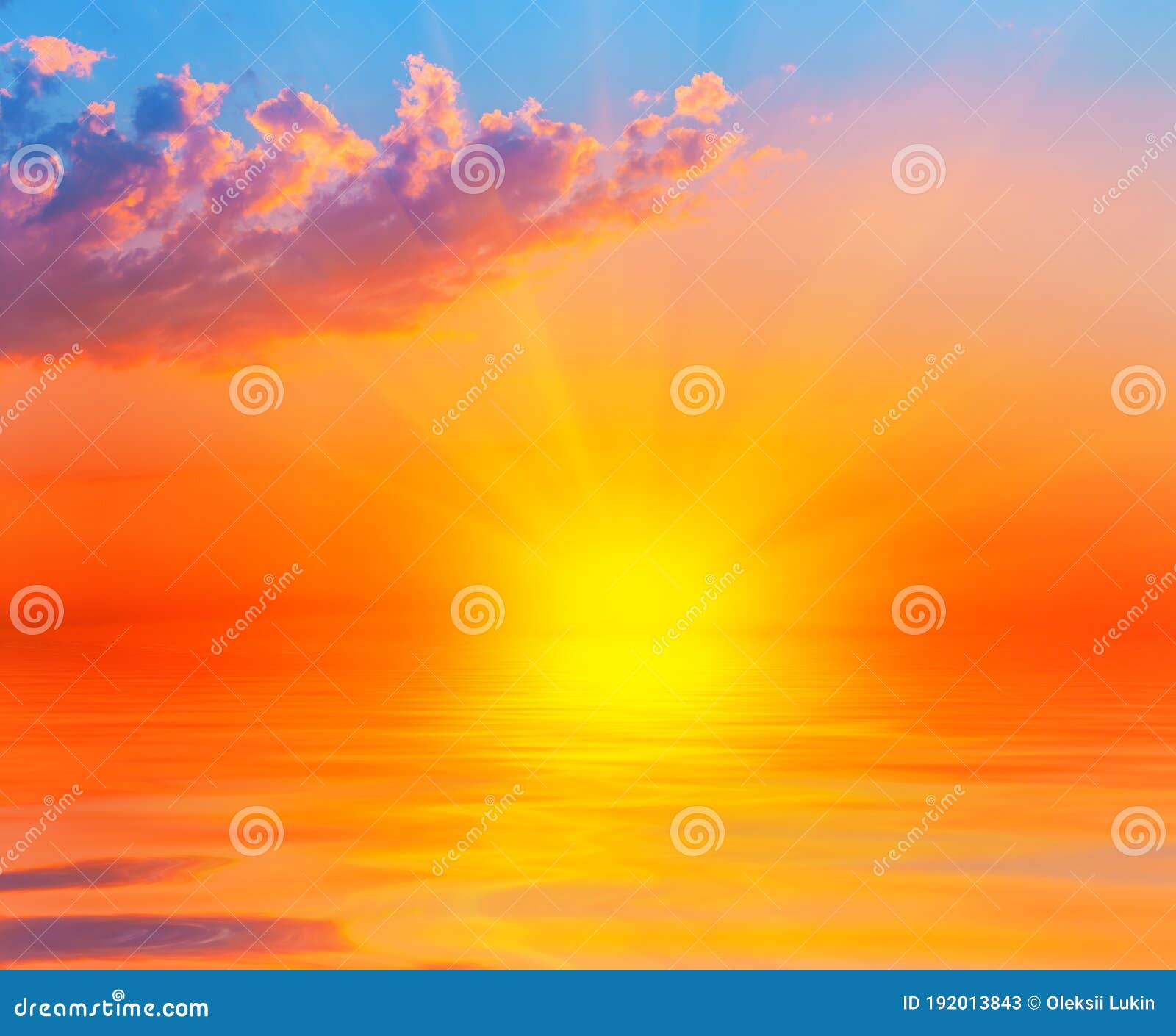 Sunset sky over the water stock image. Image of natural - 192013843
