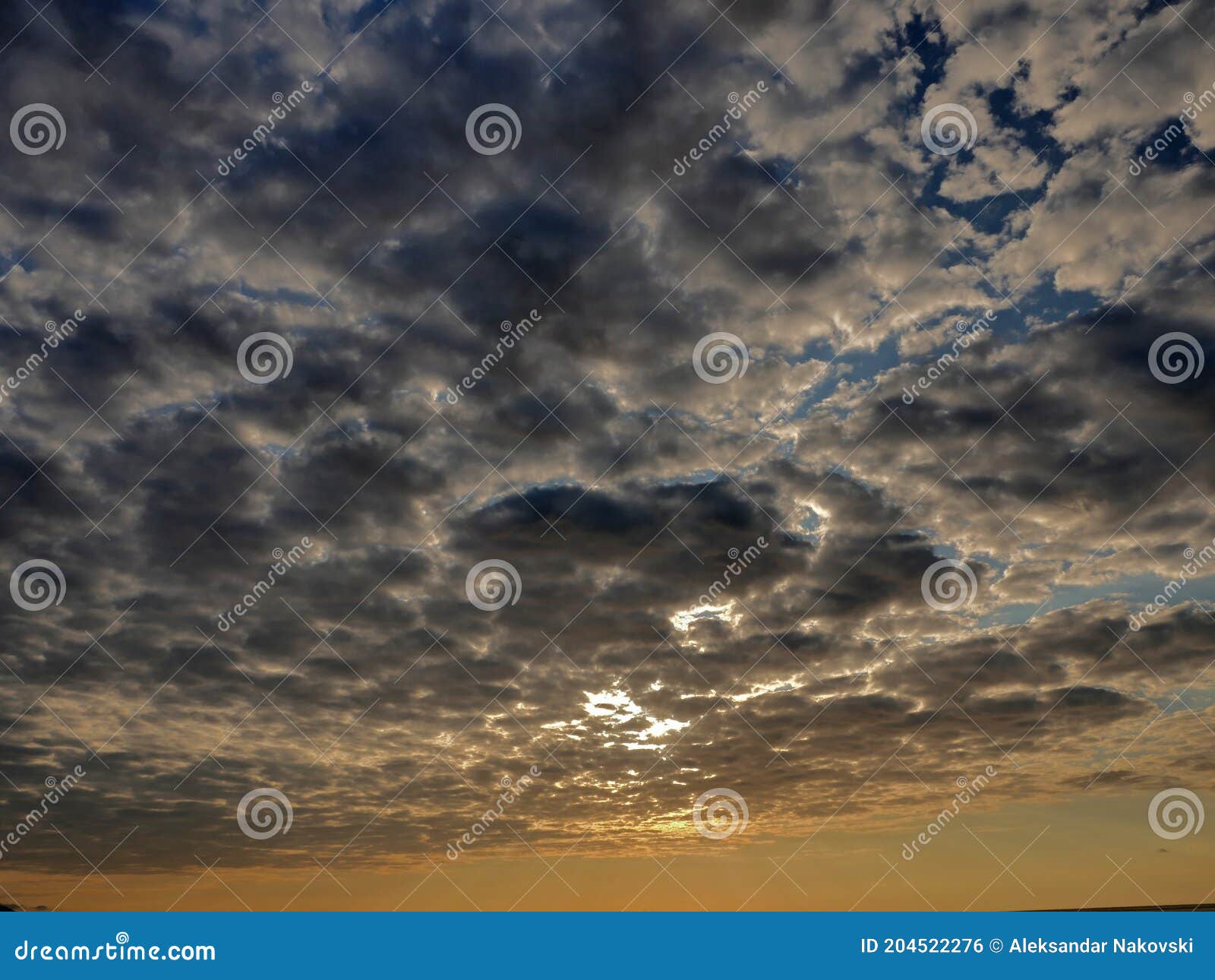 Sunset Sky Panorama Landscape Background Natural Stock Photo - Image of ...