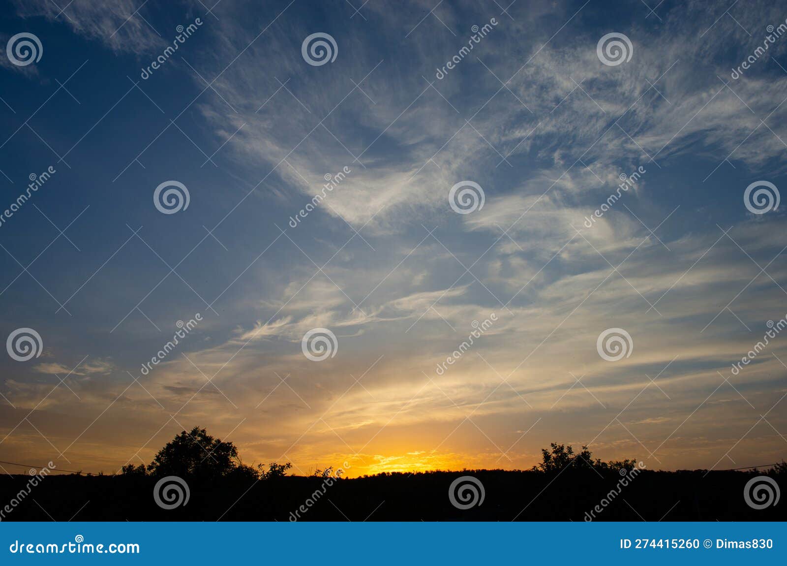 Sunset in the Sky with Rain Clouds Stock Photo - Image of clouds ...
