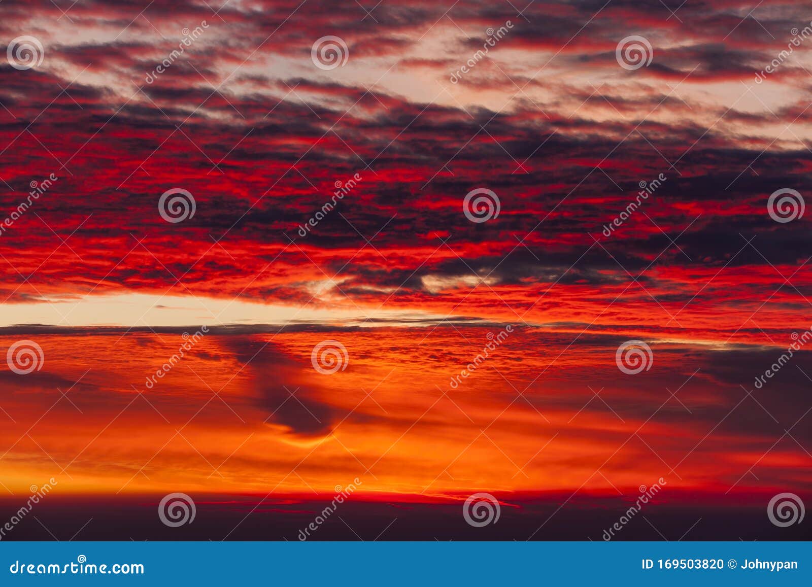 Sunset sky with red clouds stock photo. Image of background - 169503820