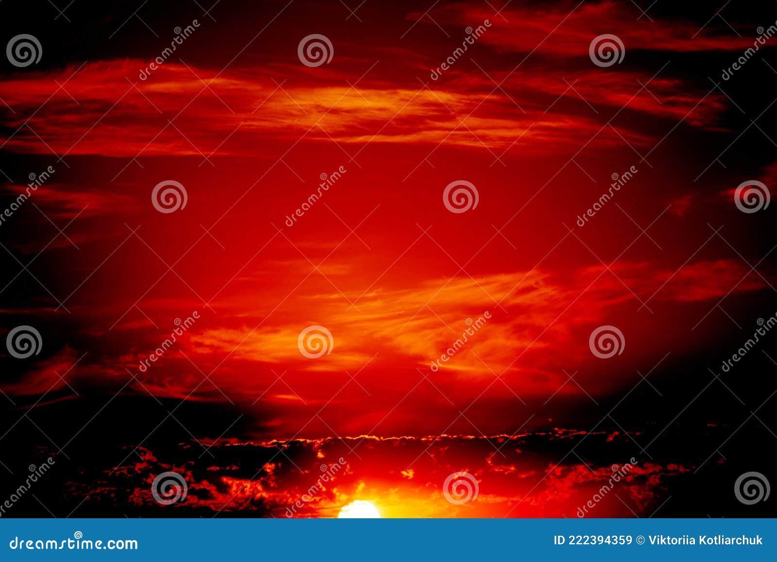 Sunset in the Sky in Red Light, Sky at Sunset Stock Image - Image of ...