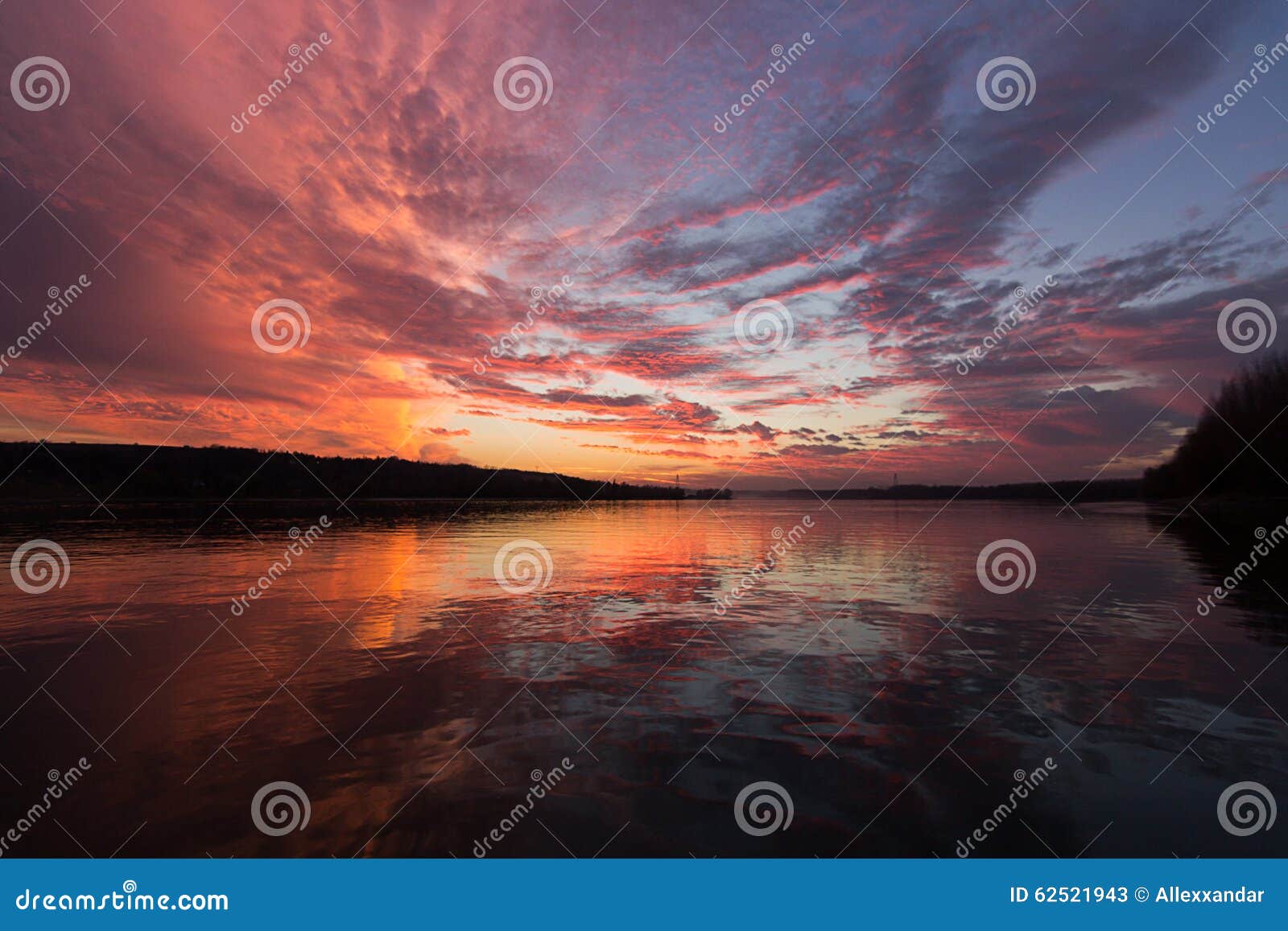Sunset sky reflection stock image. Image of beach, horizon - 62521943
