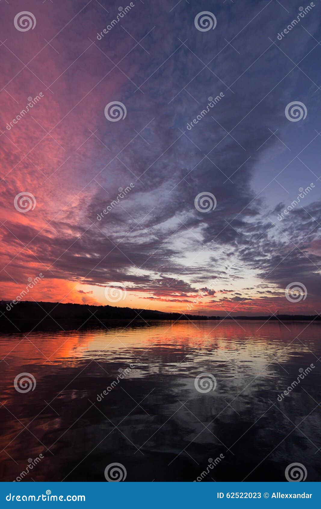 Sunset sky reflection stock image. Image of colorful - 62522023