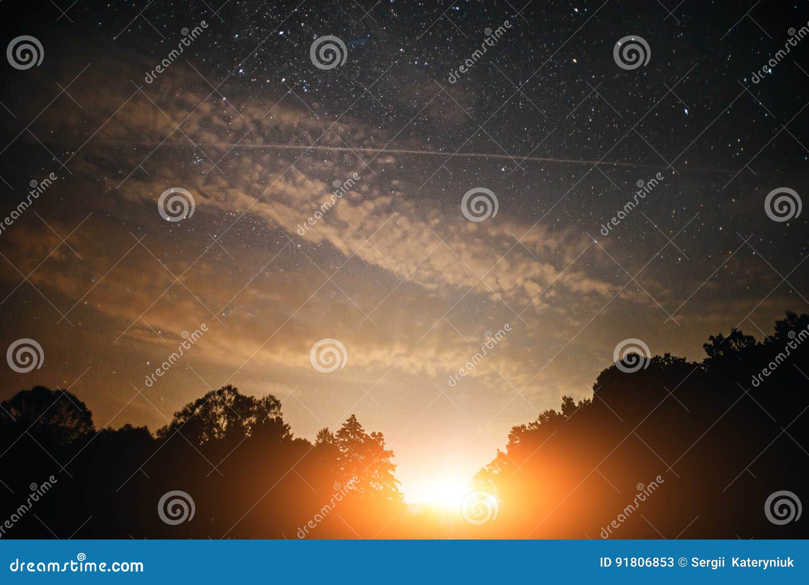 Sunset Sky Star Background Light Sunrise Nature for Design Stock Image ...