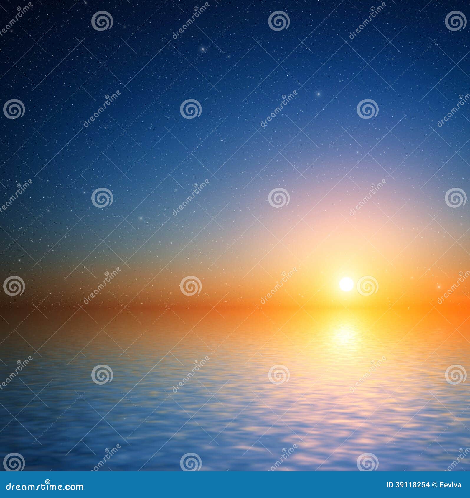 Sunset sky with stars. stock photo. Image of freedom - 39118254