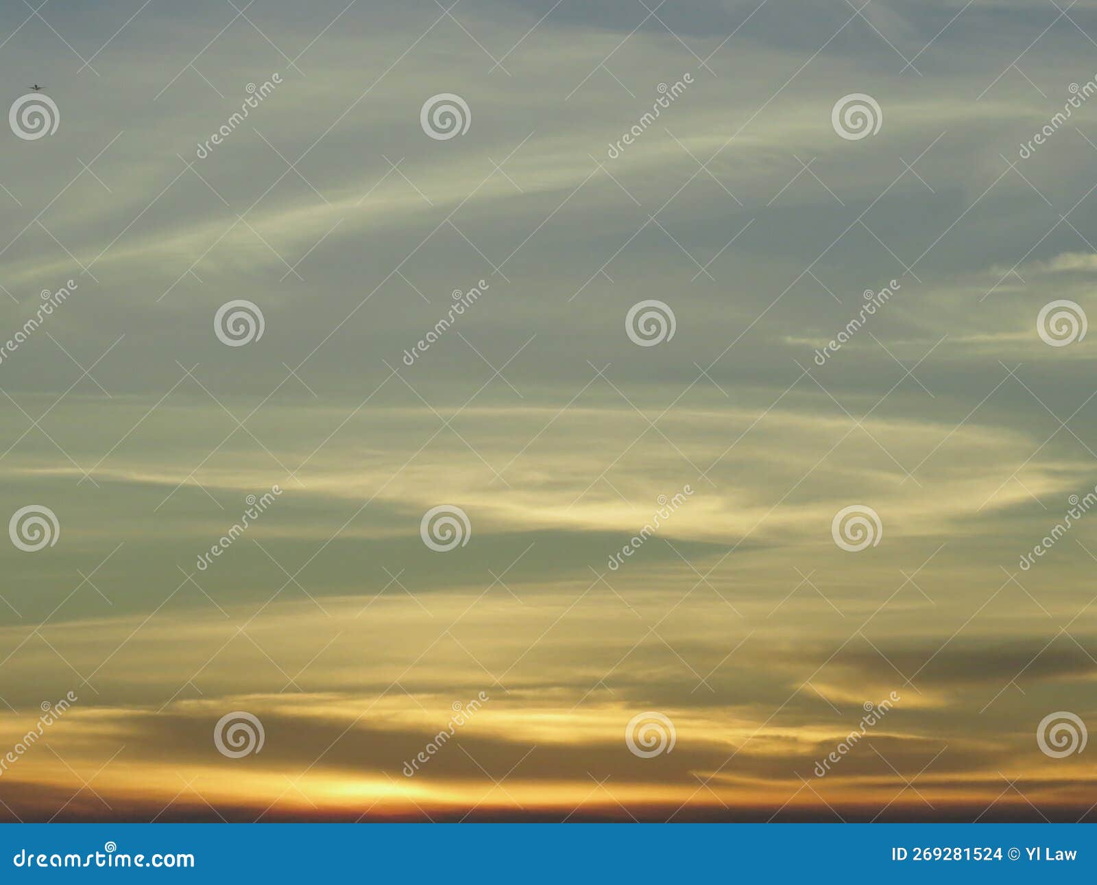 A Sunset Sky - Sun Shining through Clouds Scenic Sky Stock Photo ...