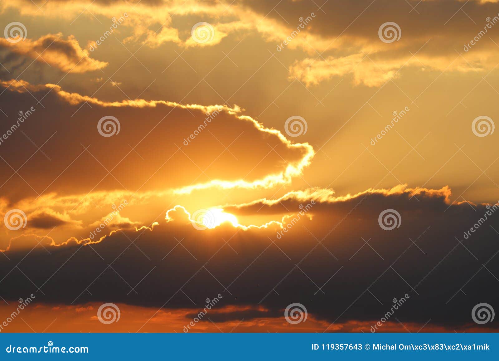 Sunset on the sky stock image. Image of wonderfull, wild - 119357643
