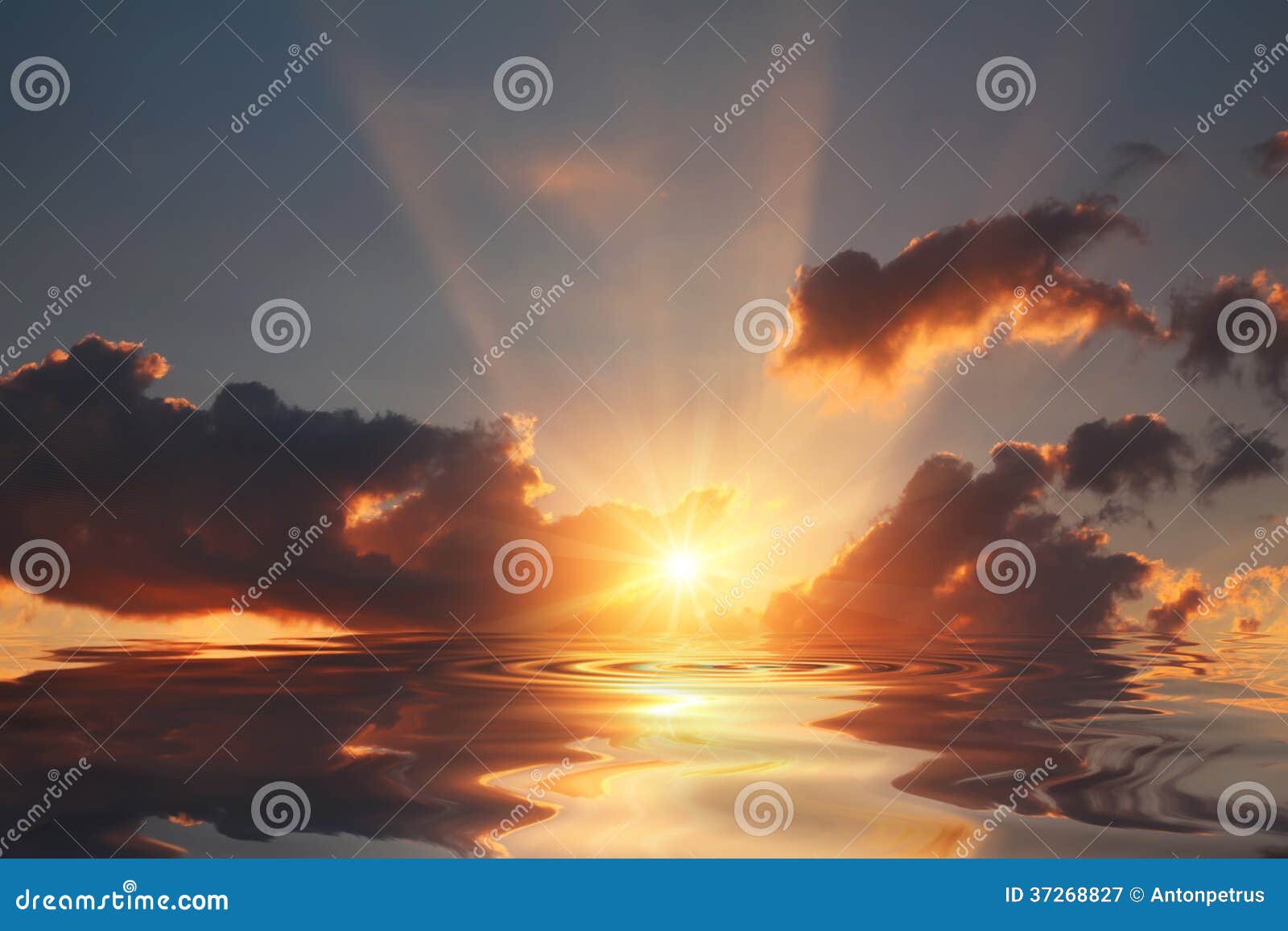 Sunset sky under river stock image. Image of tropics - 37268827