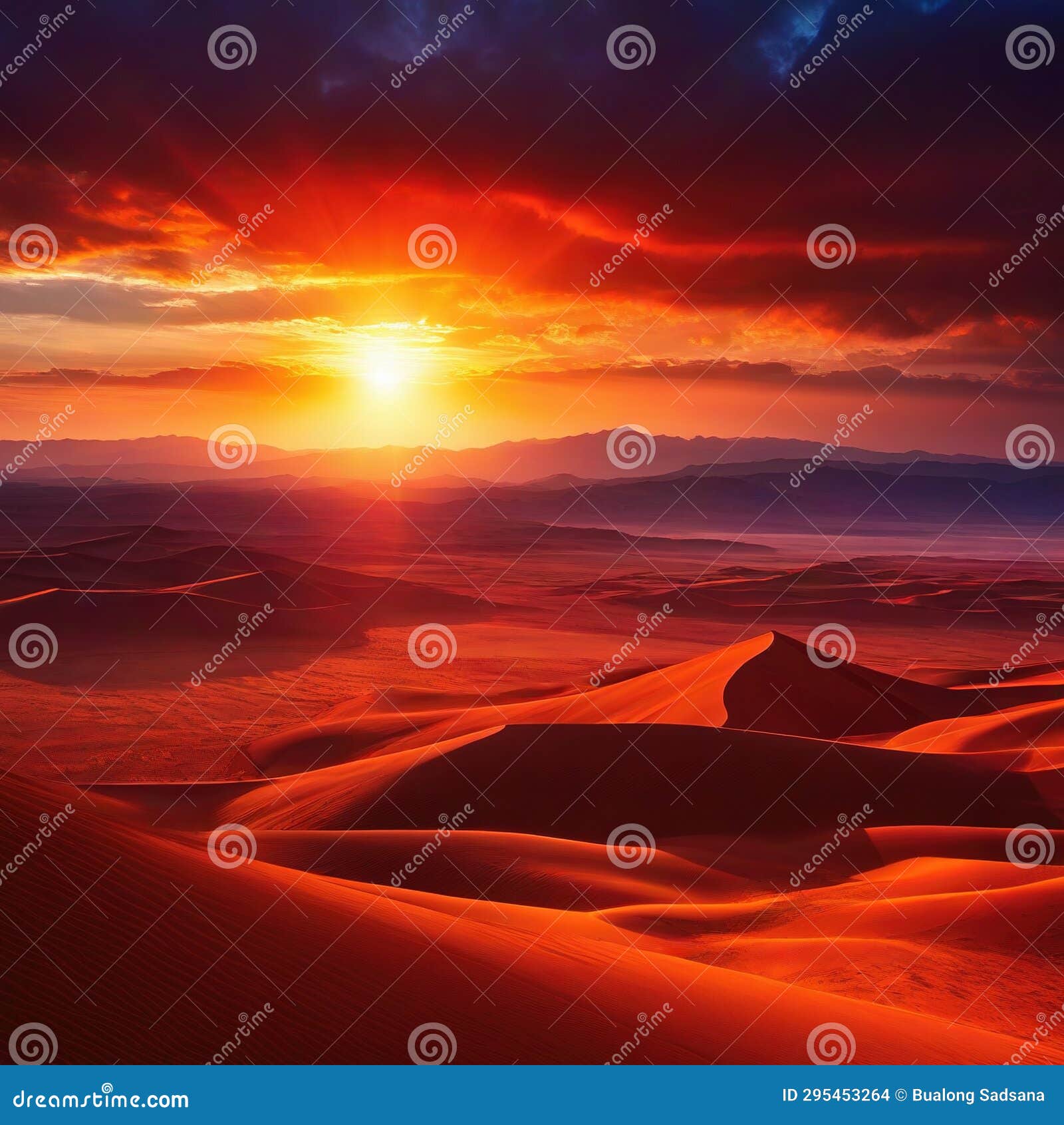 Sunset in the Skybox Created Using Stock Illustration - Illustration of ...