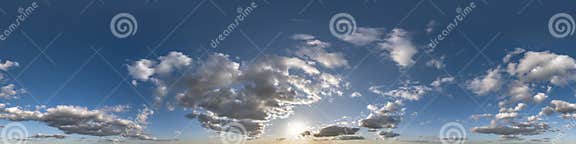 Sunset Skydome with Evening Clouds As Seamless Hdri 360 Panorama View ...