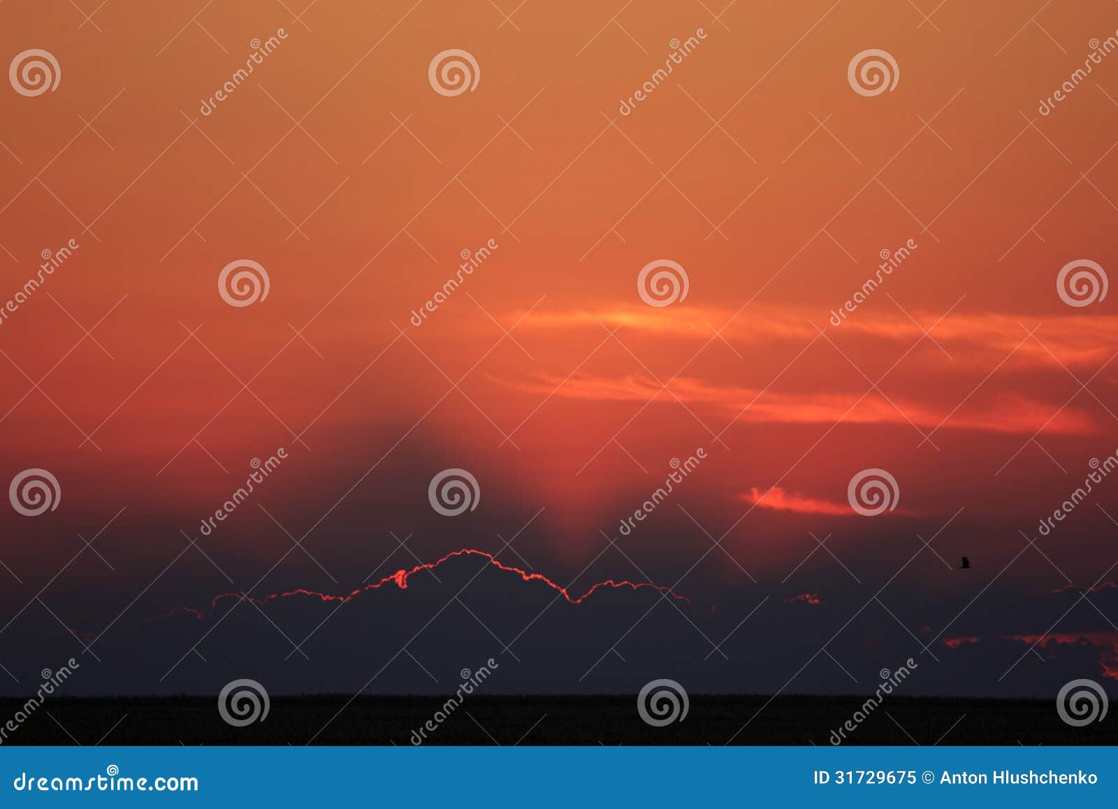 Sunset skyscape stock image. Image of evening, outdoors - 31729675
