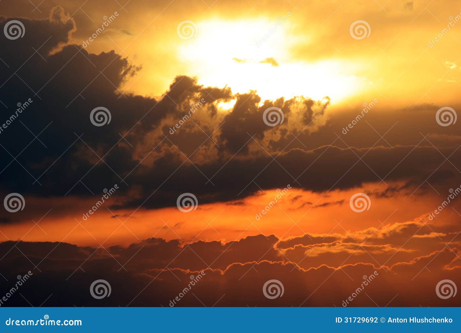 Sunset skyscape stock photo. Image of color, atmosphere - 31729692