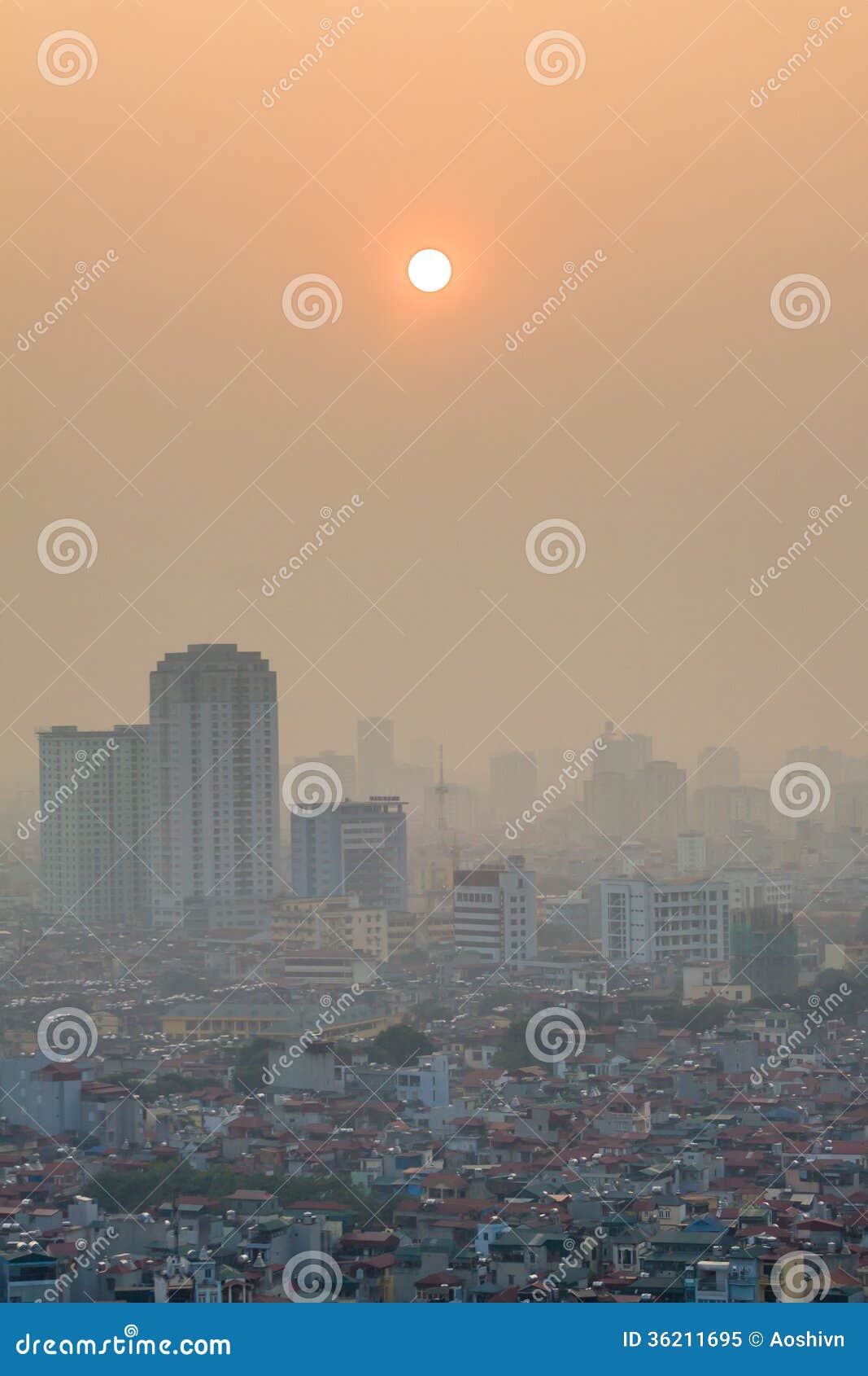 Sunset on Skyscraper at Hanoi Stock Image - Image of city, hanoi: 36211695