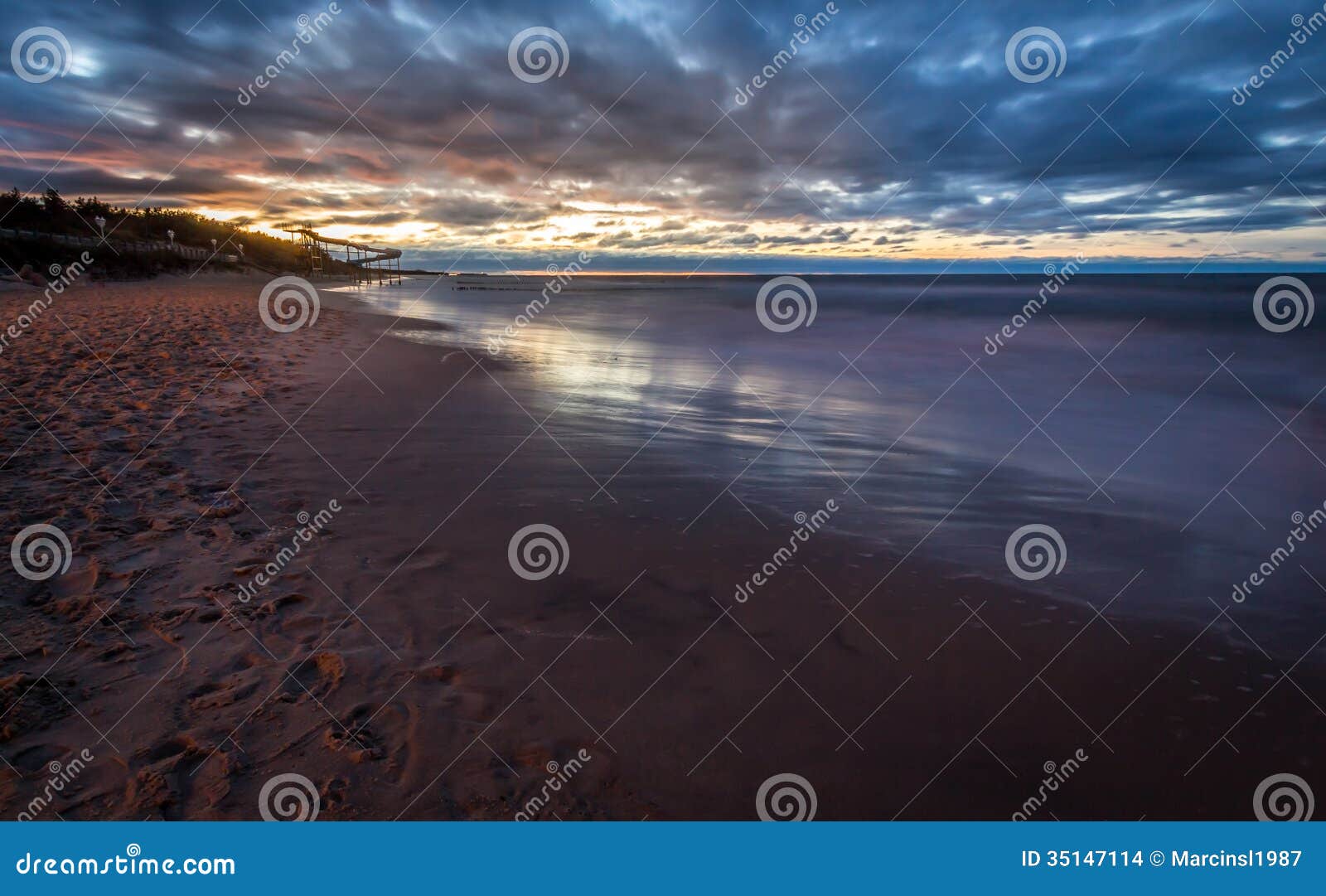 Sunset and slide stock photo. Image of ocean, abstract - 35147114
