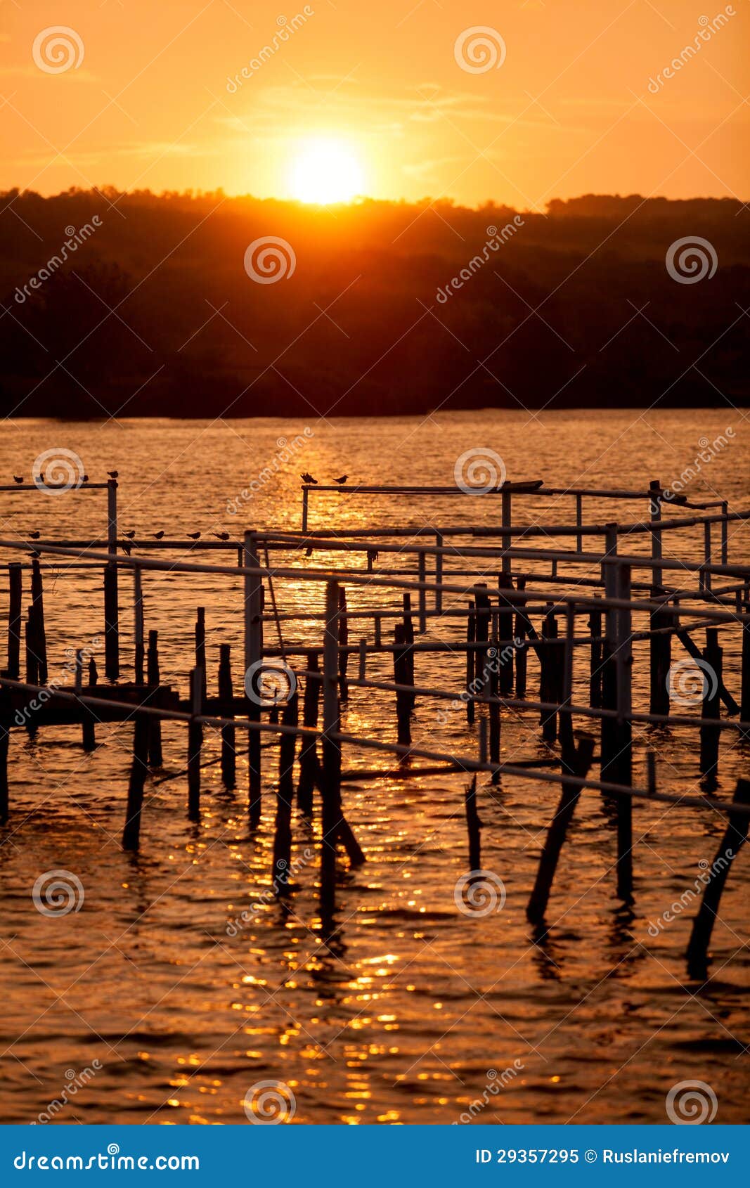 Sunset on a small lake stock image. Image of sunset, beauty - 29357295