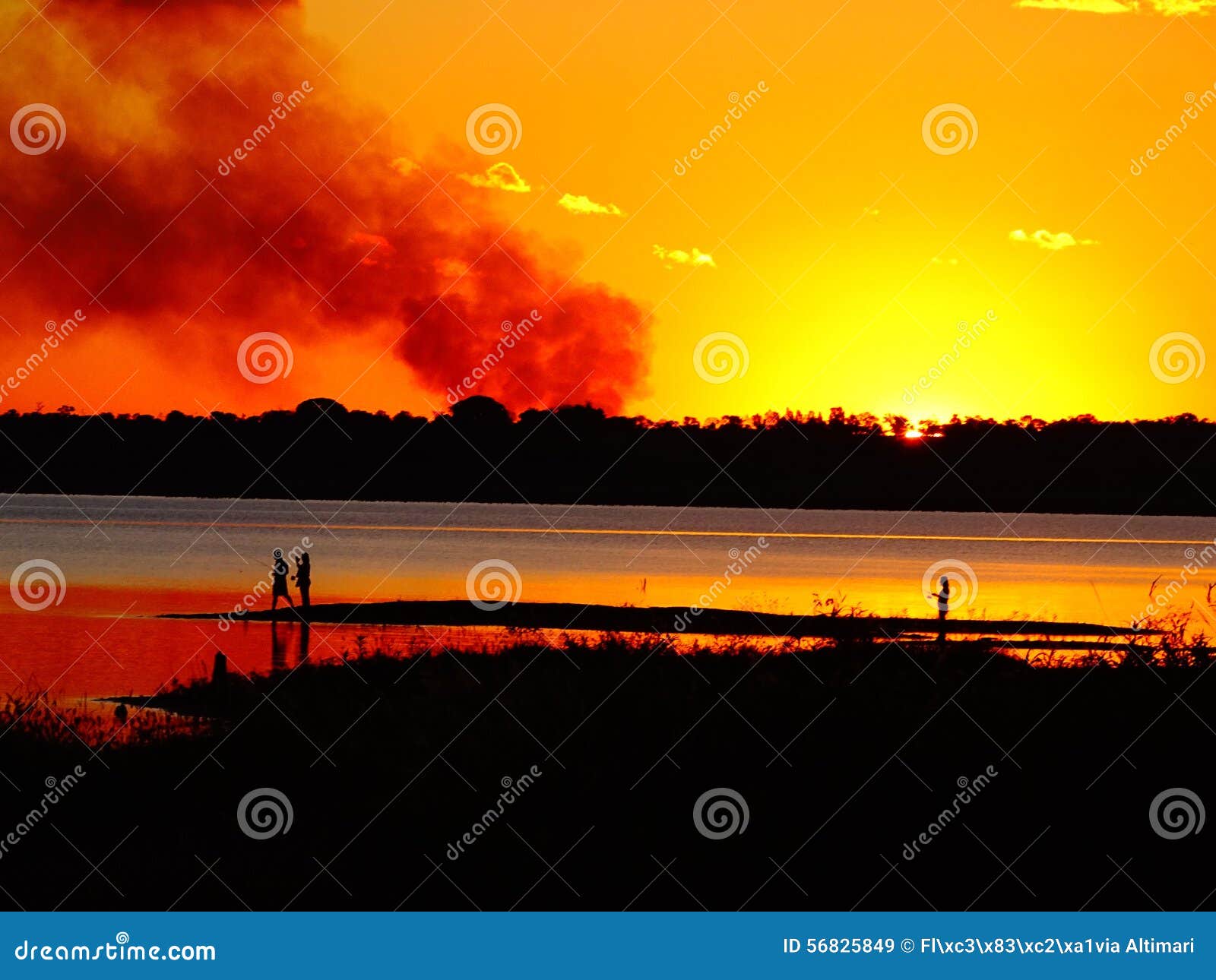 Sunset stock image. Image of sunset, pordosol, smoke - 56825849