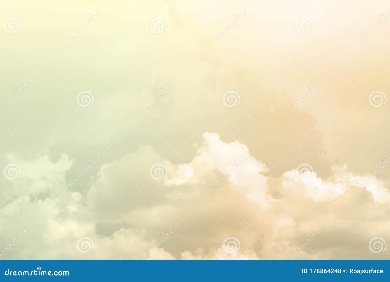 Sunset Soft Light on Sky and Cloudy Background Abstract Pastel Gradient ...