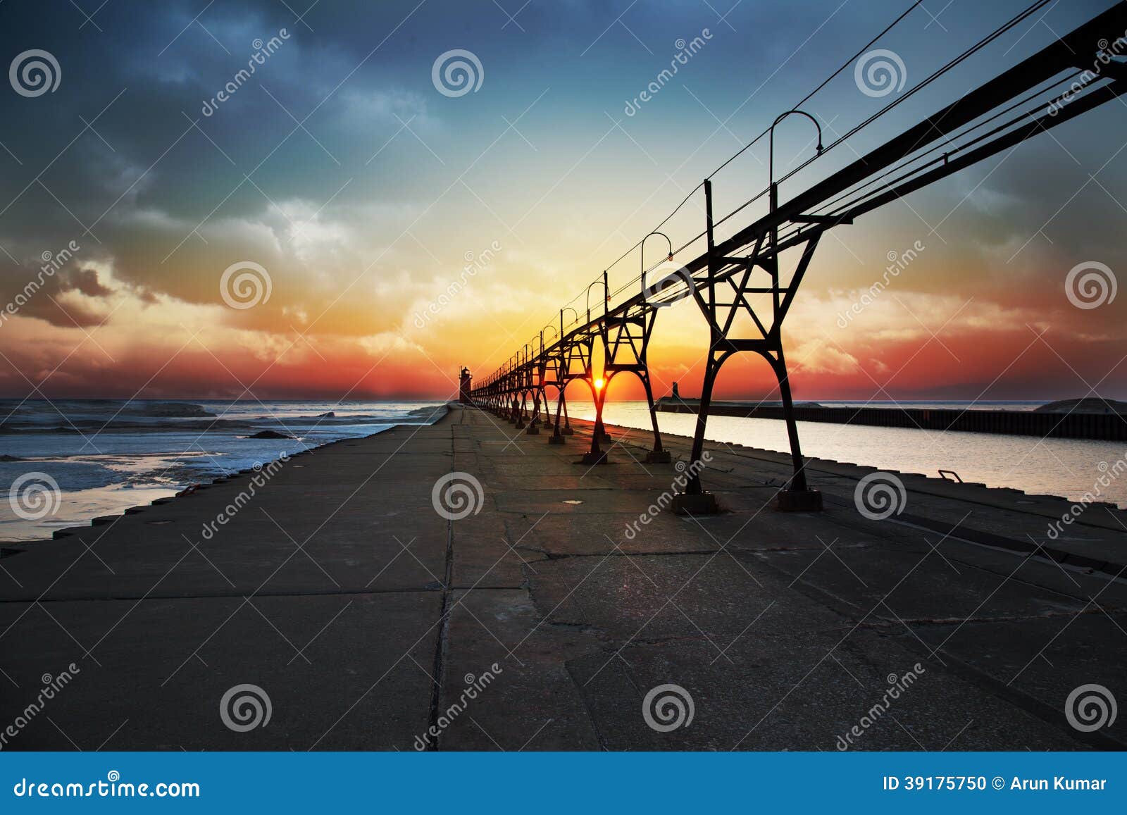 Sunset South Haven stock photo. Image of nature, evening - 39175750