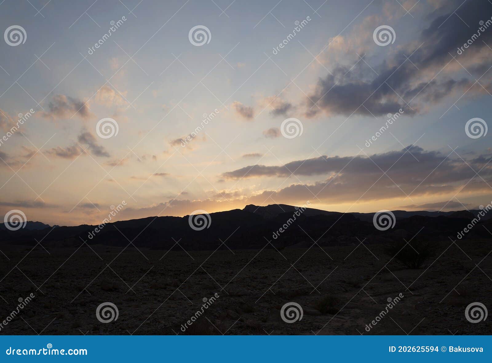 Sunset in South Israel Desert Stock Photo - Image of formation ...