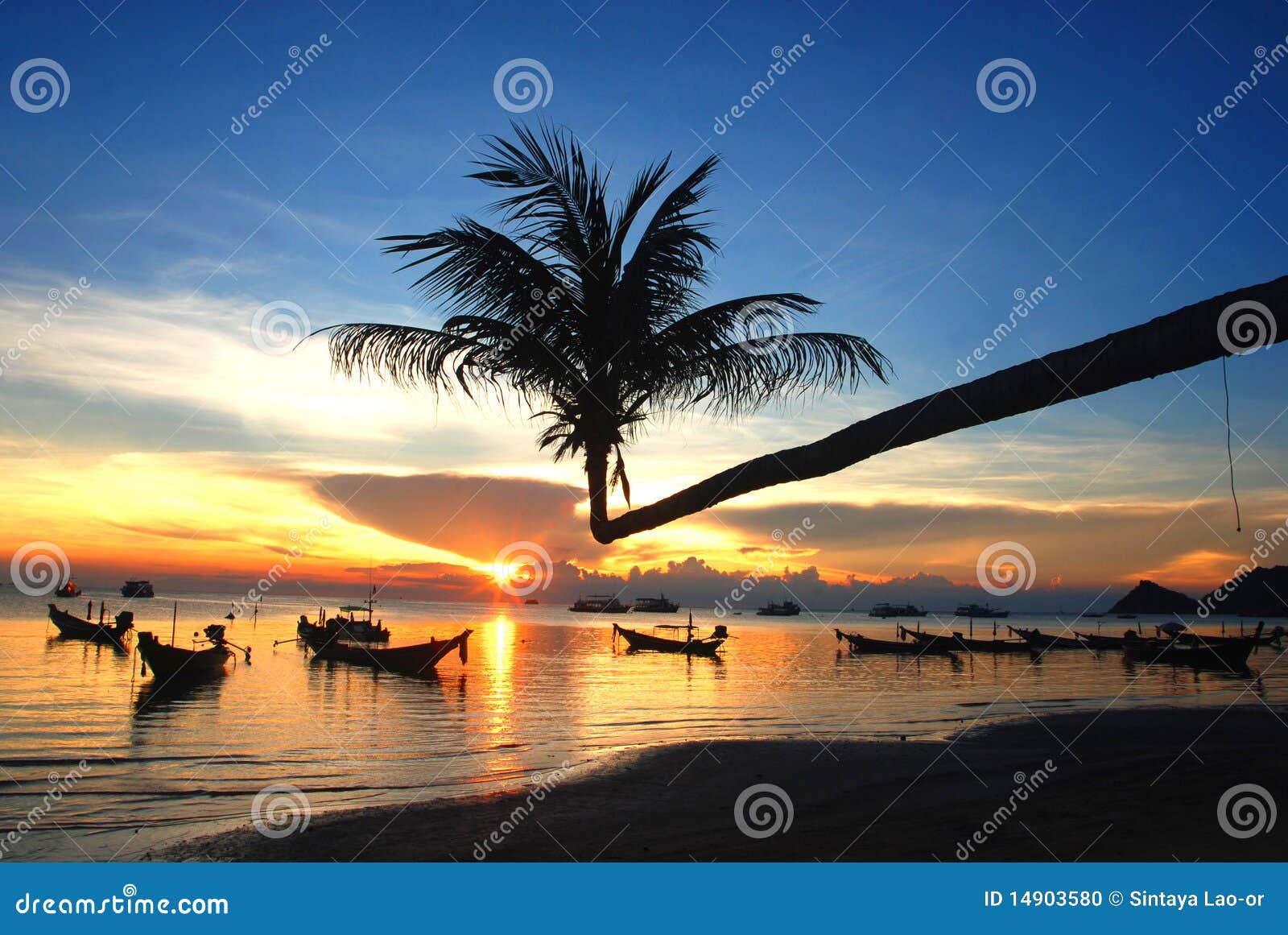 Sunset at South of Thailand Stock Photo - Image of fishing, cloudy ...
