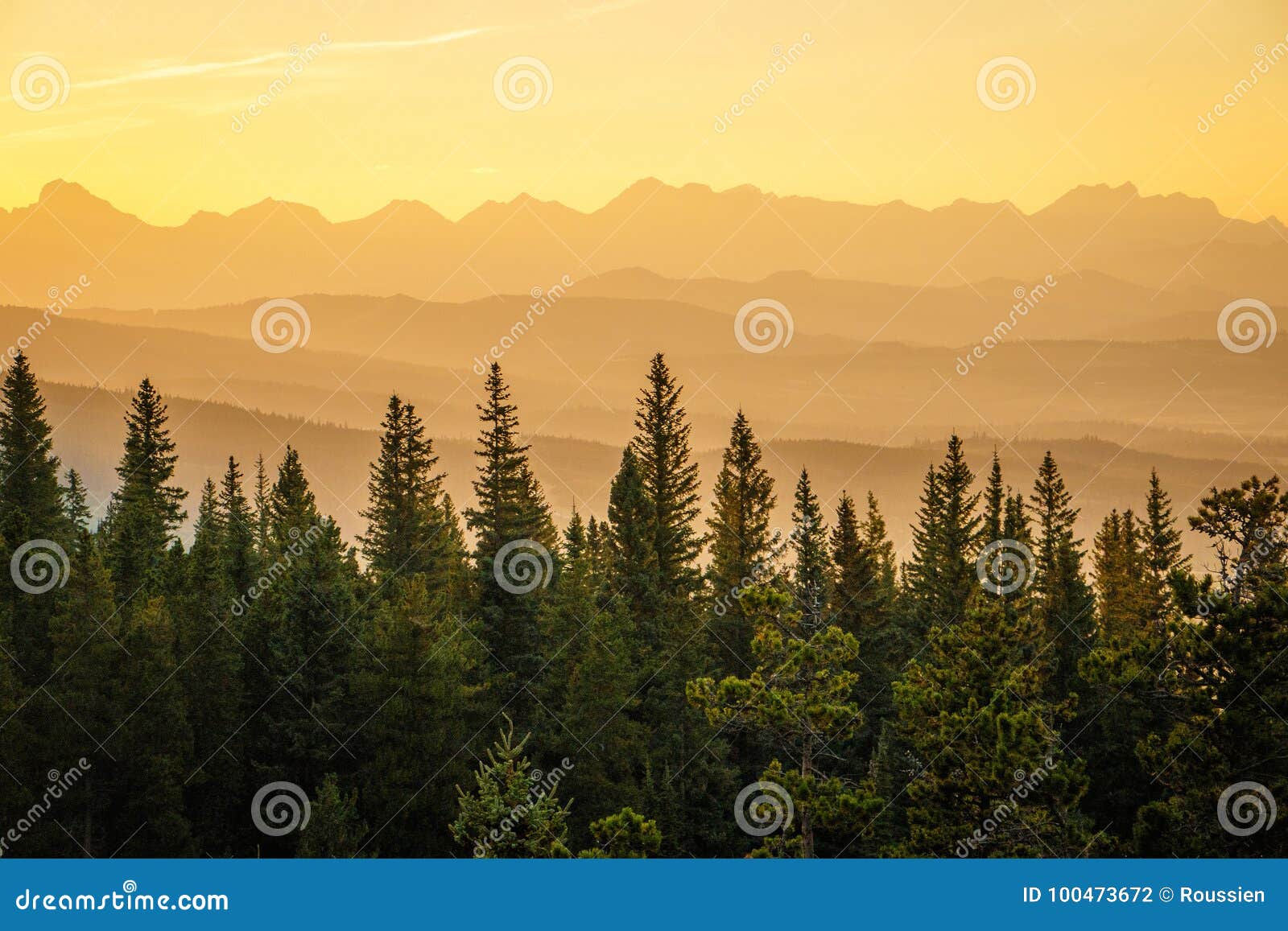 Sunset at Southern Part of Alberta, Canada Stock Photo - Image of ...