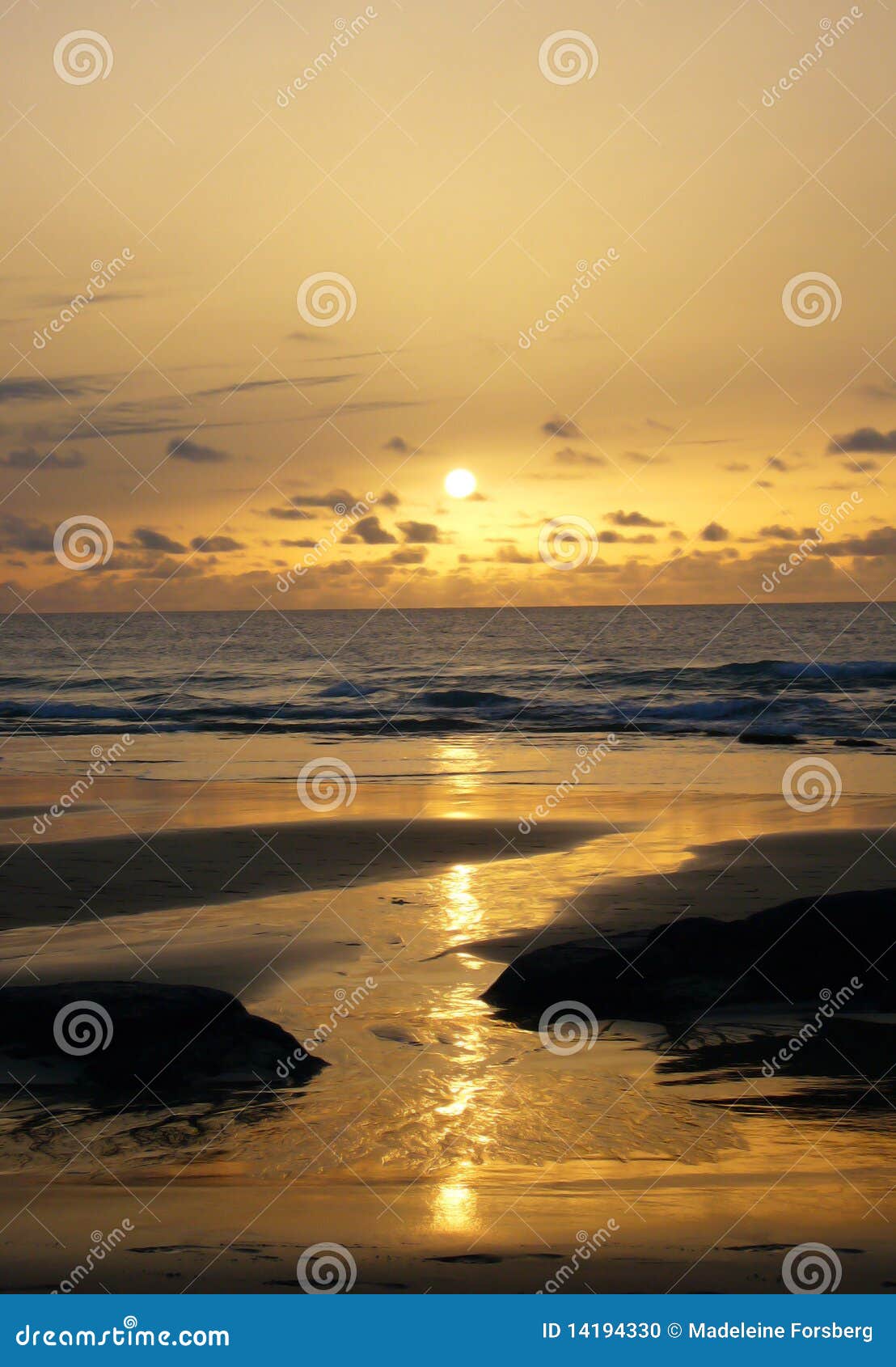 Sunset in Spain stock photo. Image of waves, sand, dusk - 14194330