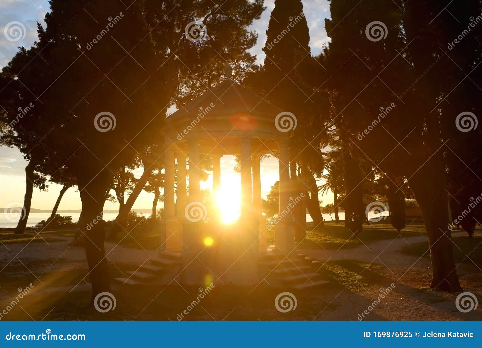 Sunset in Split, Croatia stock image. Image of beautiful - 169876925