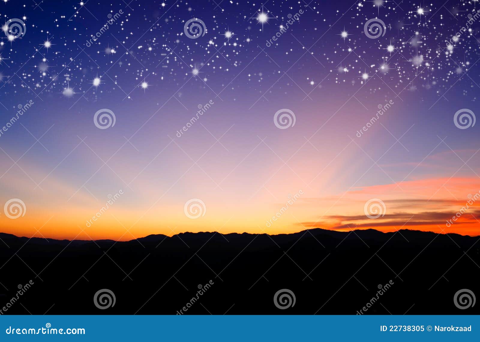 Sunset with star stock image. Image of cloudy, cloud - 22738305