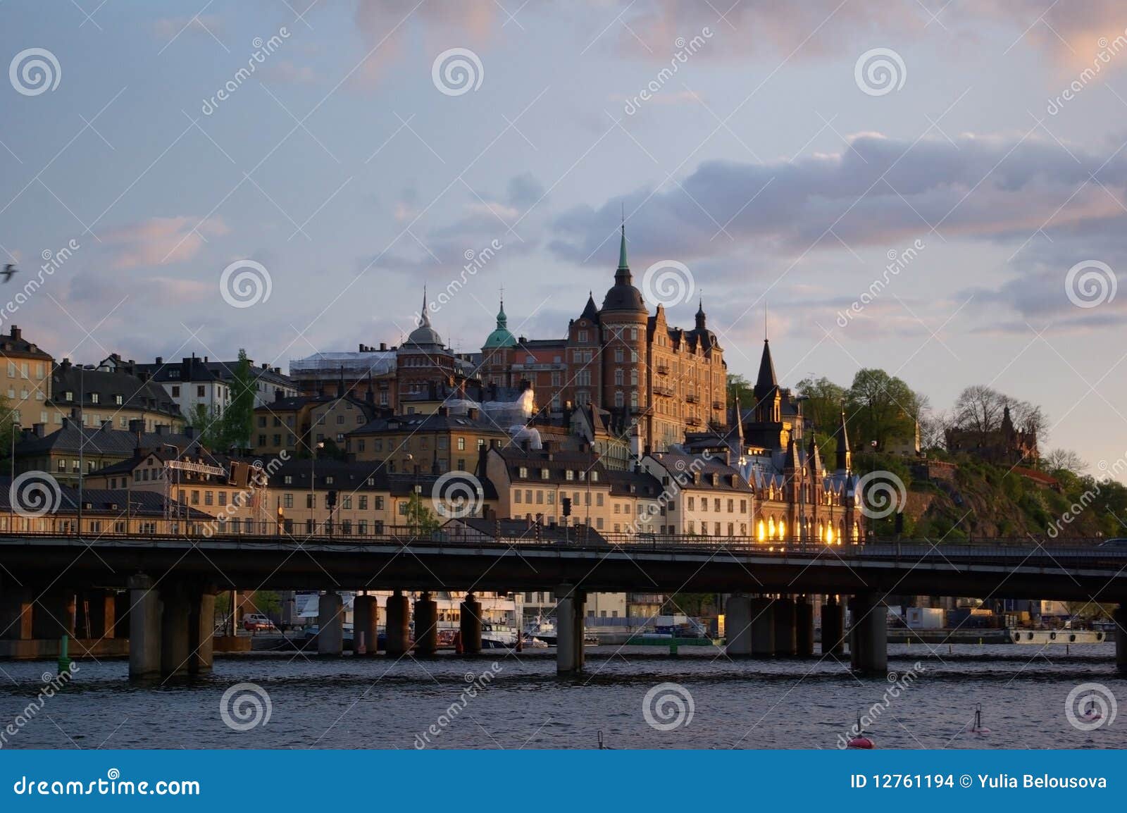 Sunset in Stockholm stock photo. Image of gamla, travel - 12761194