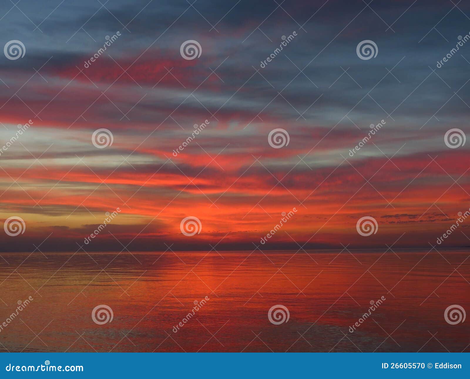 Sunset on Storage Reservoir Stock Photo - Image of beautiful, storage ...