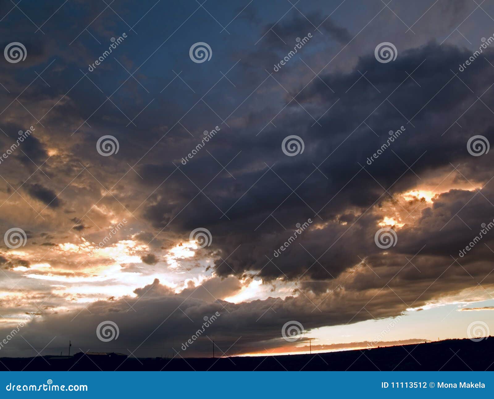 Sunset storm stock photo. Image of nature, climate, clouds - 11113512