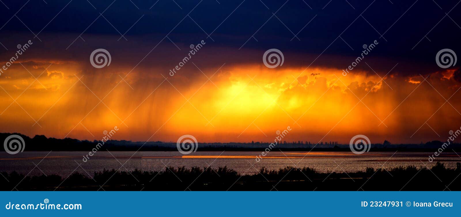 Sunset after storm stock image. Image of beauty, lake - 23247931
