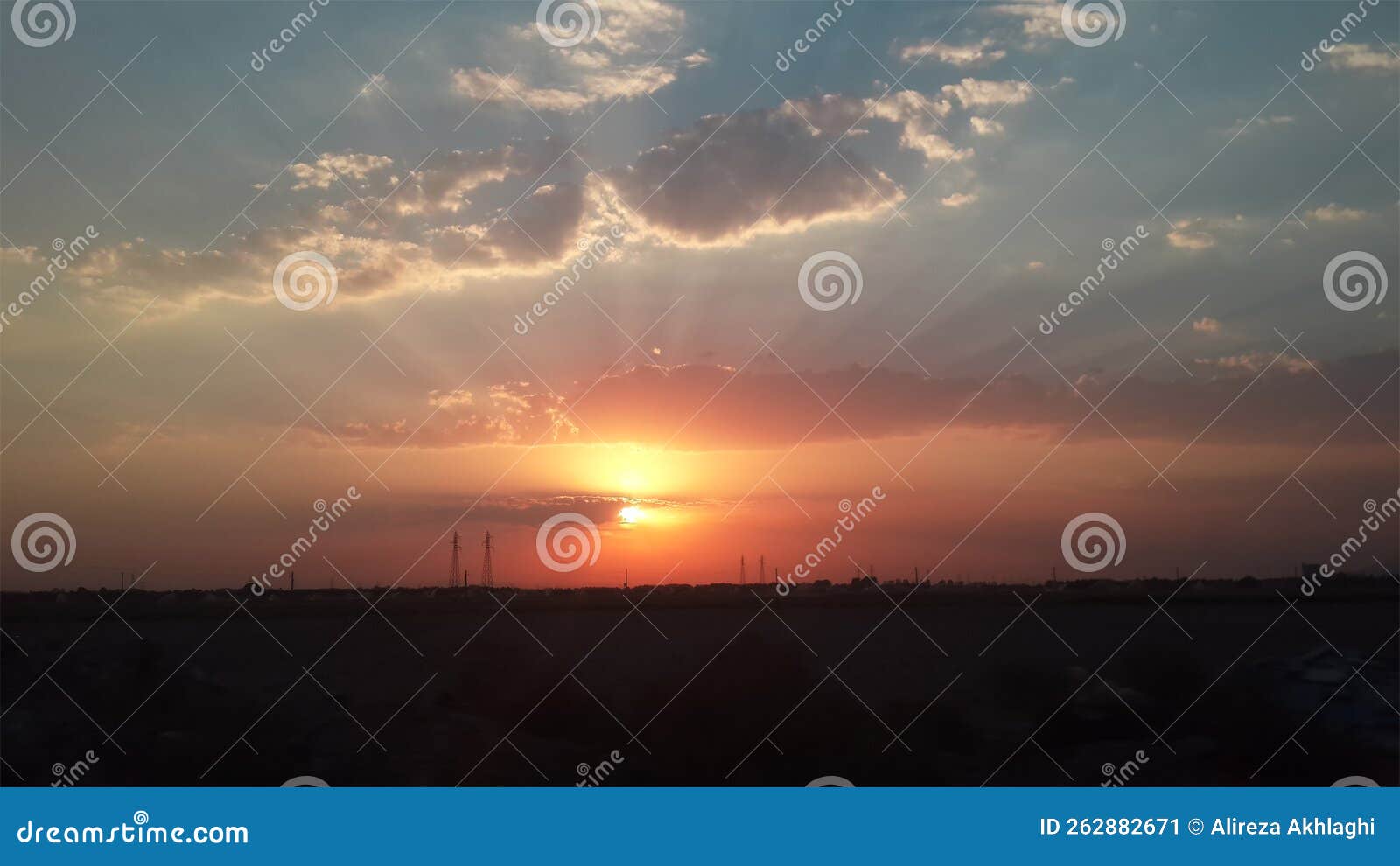 Sunset in the Suburbs of Tehran Stock Image - Image of horizon, golden ...