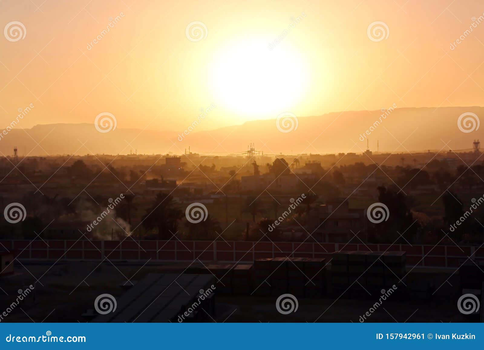 Sunset in Suez Canal & Suez Bay. Stock Image - Image of boat, canal ...