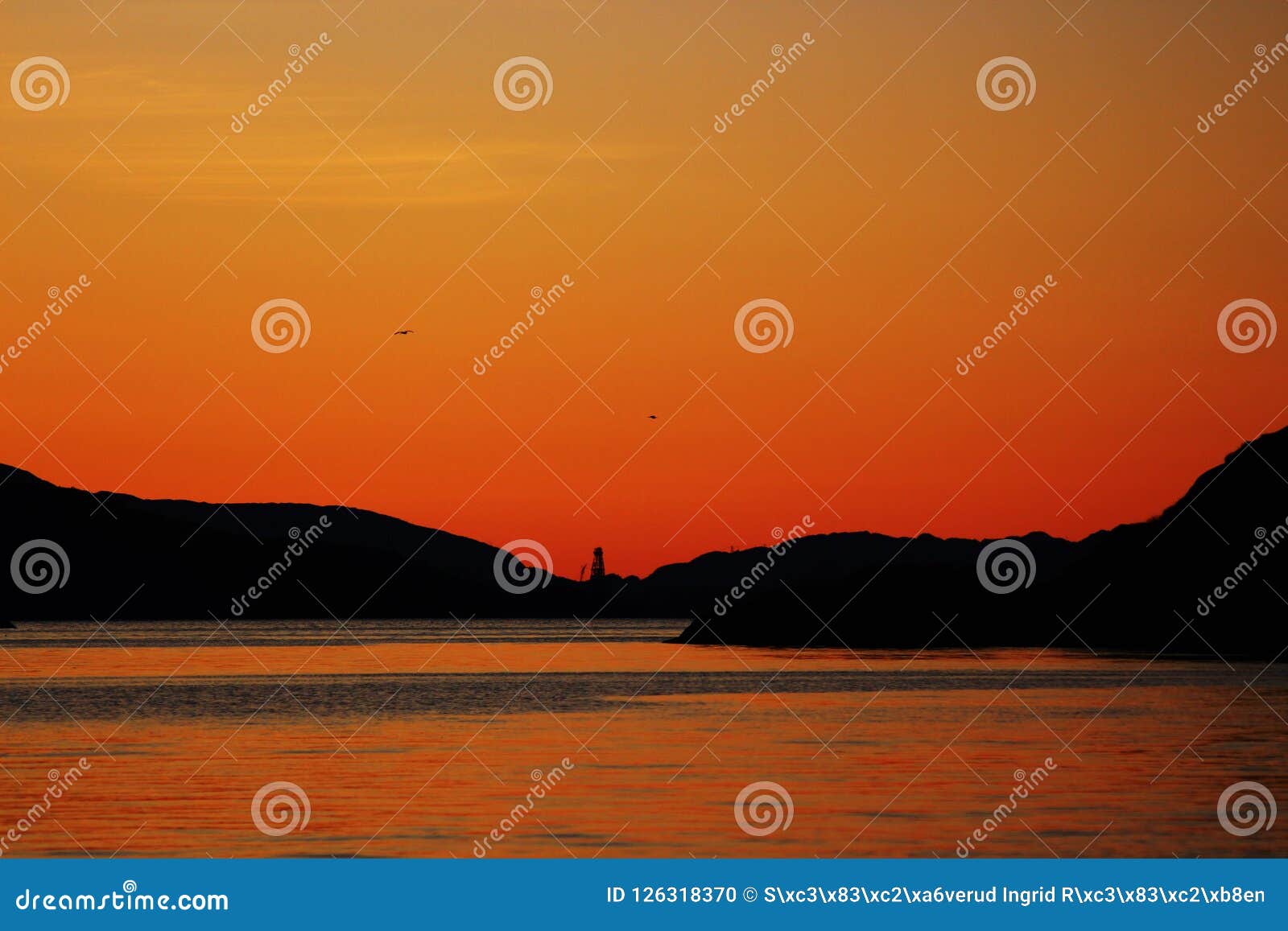 Sunset in the sumer stock photo. Image of lovely, evening - 126318370